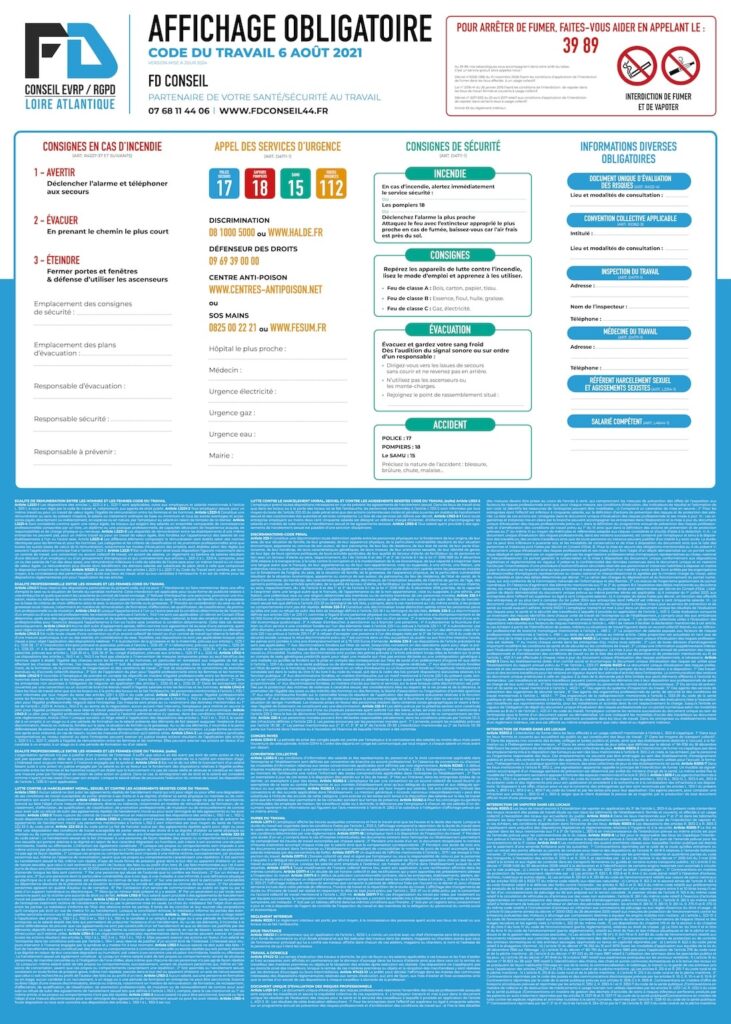 Affichage Obligatoire 2024 : Panneaux Conformes pour Entreprises